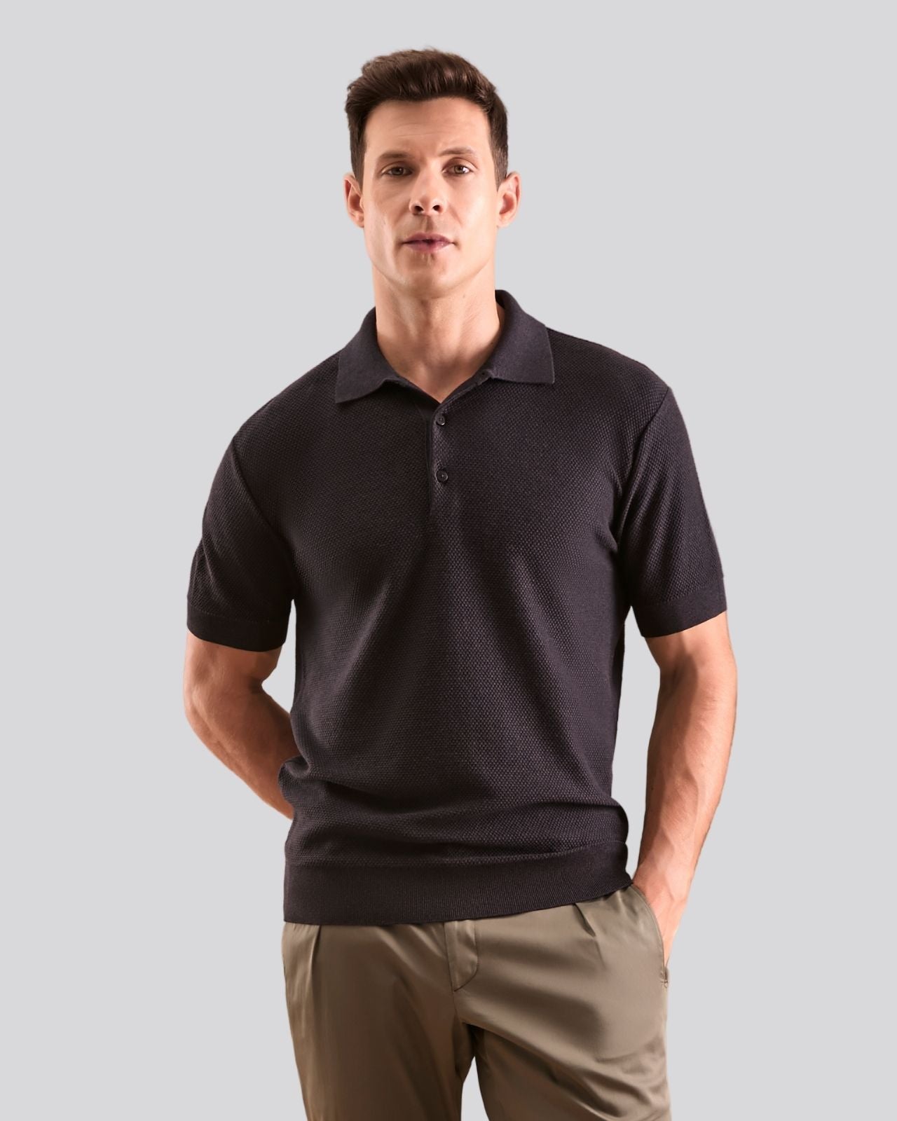 Polo Hive preta – Merino Alfaiataria